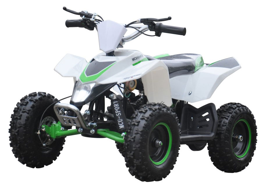ATV 49cc Mini ATV m/EL Start+Remote Hvid/Grøn (Udgået)
