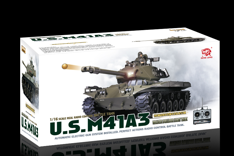 Fjernstyret 1:16 Tank U.S. M41A3, Airsoft (Udgået)