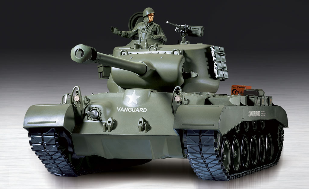 Fjernstyret 1:16 Tank U.S. Pershing M26, Airsoft (Udgået)