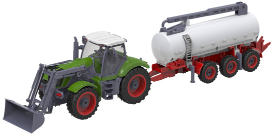 Fjernstyret Traktor med tank trailer 1:28 (Udgået)