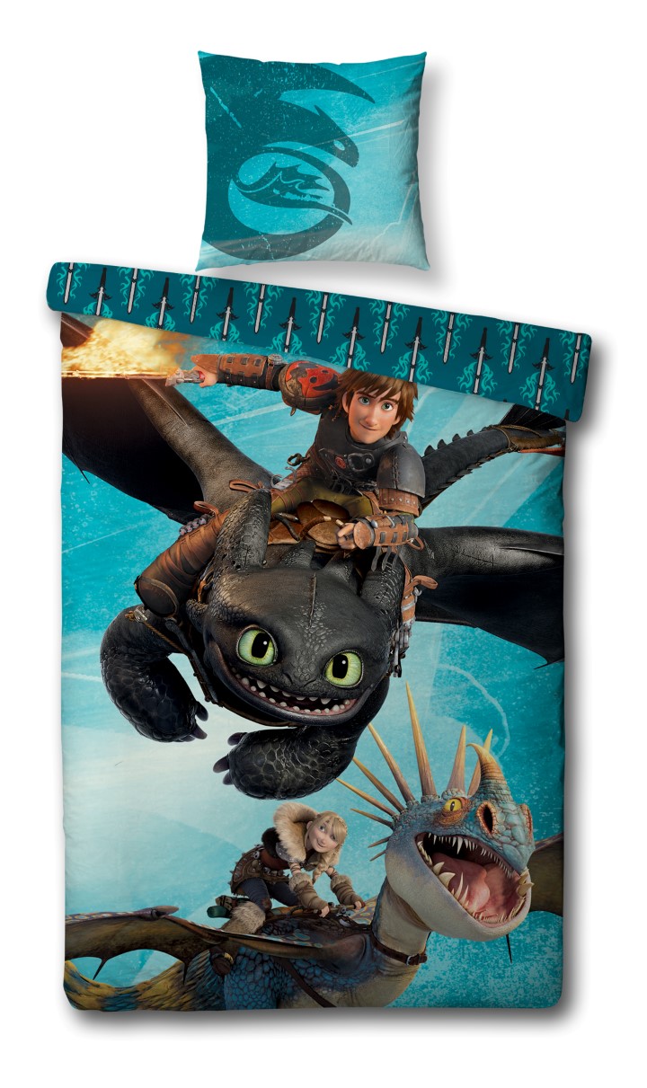 Sådan træner du din drage Tandløs ''DUO'' Sengetøj - 100 Procent Bomuld ...