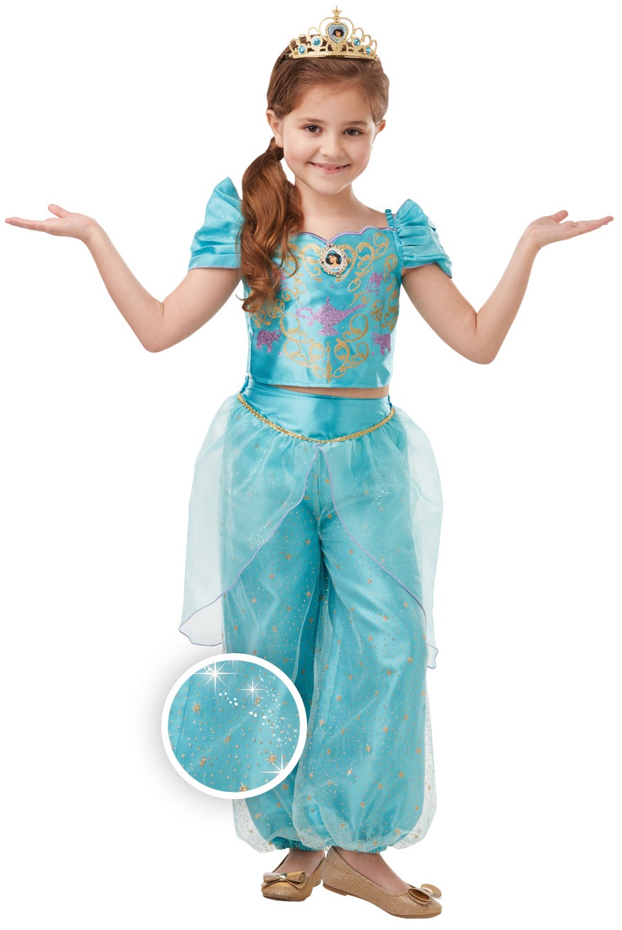 Disney Prinsesse Jasmin Kostume Med Glitter Til Børn Kr 199 På Lager Til Omgående Levering